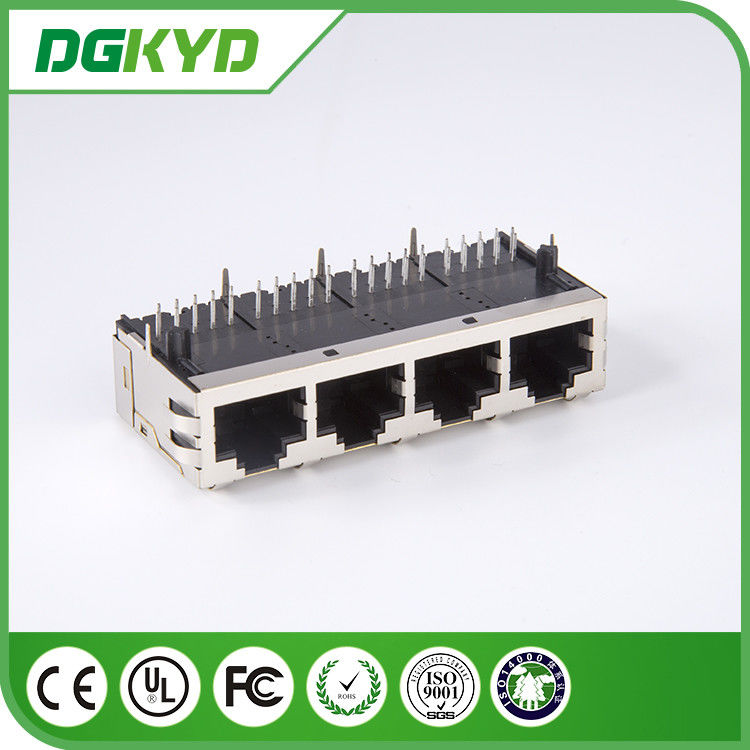 Conectores múltiples del puerto del gigabit RJ45 con el transformador ...