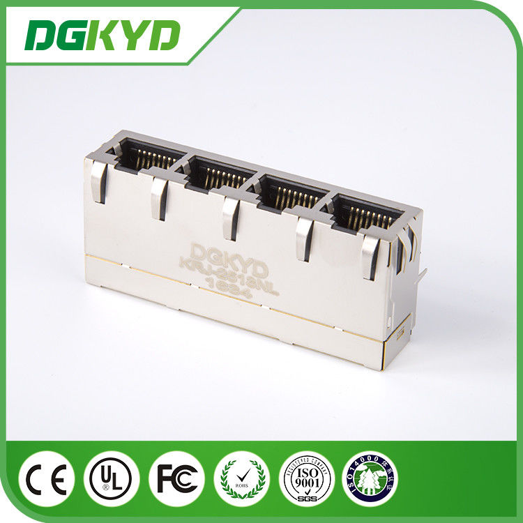 Conectores múltiples del puerto del gigabit RJ45 con el transformador ...